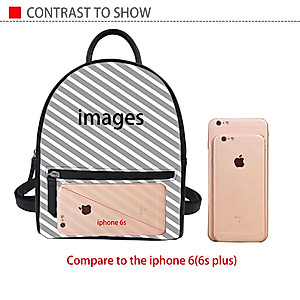 HUGS IDEA Boho Sea Turtles Print Women Girls Mini Backpack Purse PU Leather Zipper Closure Shoulder Bags