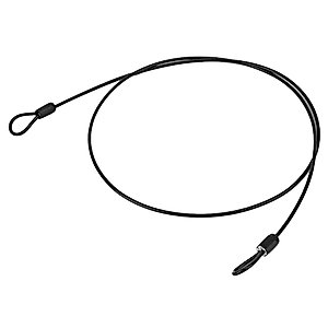 Double Loop Steel Cable Flexible Lock,U Lock Cycling Sports Internal Steel Wire and External Plastic Security Loop Cable Scooter Lock(Black)