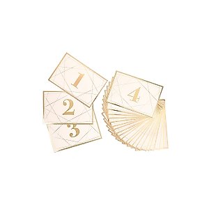 Darice David Tutera Modern Geometric Gold Foil Table Number Cards, 25 Piece