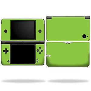 MightySkins Skin Compatible with Nintendo DSi XL wrap Sticker Skins Solid Green