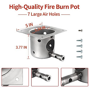 MARS CAMP Upgrade Grill Induction Fan, Auger Motor, Fire Burn Pot, Hot Rod Ignitor Kit, Replacement Parts for Pit Boss and Traeger Wood Pellet Grill with Screws and Fuse