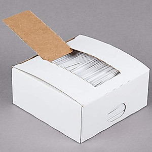 Oasis Supply, 2000 Piece 4" Laminated Paper Twist Ties, BULK with Dispenser Box (WHITE)