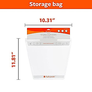 Full Circle ZipTuck Reusable Plastic Storage Bag, Clear