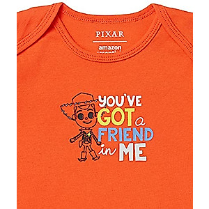 Amazon Essentials Disney | Marvel | Star Wars Baby Boys' Short-Sleeve Bodysuits, Pack of 6, Toy Story Play Nice, 12 Months