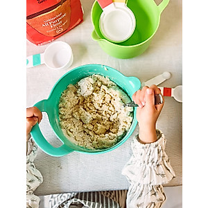 Tovla Jr. Cooking and Baking Montessori Mixing Bowl and Pitcher Set for Kids - Baking Supplies for Boys and Girls