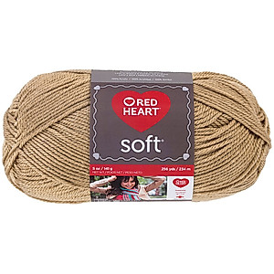 RED HEART E728_9388 Heart Soft Yarn, Wheat