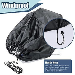 Gicov Boat Seat Cover 2 Pack Waterproof Captain Chair Cover Weather Resistant Pedestal Pontoon Captain Boat Bench Chair Seat Cover Helm Chair Protective Cover Black