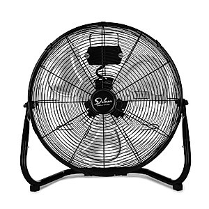 Simple Deluxe 18 Inch 3-Speed High Velocity Heavy Duty Metal Industrial Floor Fans, Black, 18 Inch new version