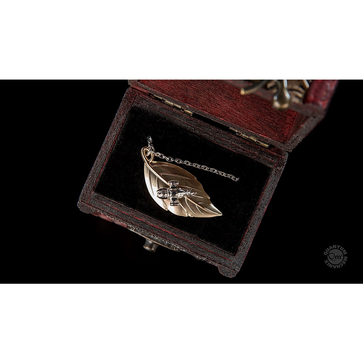 QMx 14k Gold/Sterling Silver Leaf on the Wind Pendant