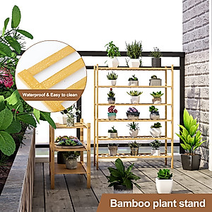 FILWH Bamboo Shoe Rack Stackable Shoe Shelf Storage Organizer for Unit Entryway Hallway and Closet Sturdy Freestanding Shoe Shelf(6 Tier Natural)