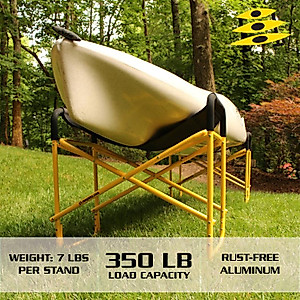 Suspenz Kayak Canoe Stands Foldable, Portable, Big Catch Super Duty Work Stations with Slings, Model (55-0130)