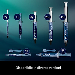 ARCTIC MX-4 (incl. Spatula, 8 g) - Premium Performance Thermal Paste for All Processors (CPU, GPU - PC), Very high Thermal Conductivity, Long Durability, Safe Application