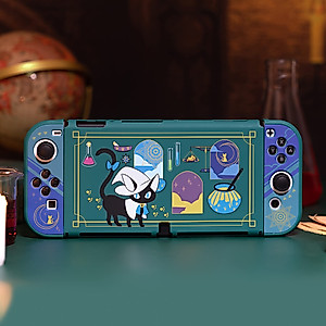 GeekShare Protective Case Slim Cover Case Compatible with Nintendo Switch OLED - Shock-Absorption and Anti-Scratch Skin Case for Switch OLED - Alchemy Cat (for OLED Model)