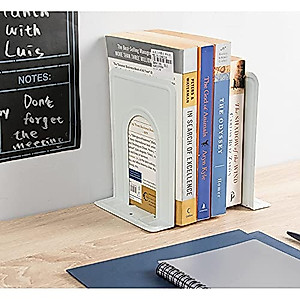 Heavy Duty Metal Bookends for Shelves, Modern Home Decor (6 Pairs)