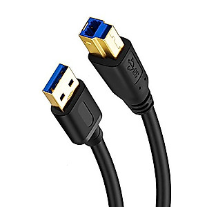 Jelly Tang USB 3.0 Cable A Male to B Male 3Ft,Superspeed USB 3.0 A-B/A Male to B Male Cable - for Scanner, Printers, Desktop External Hard Drivers and More(3Ft/1M)