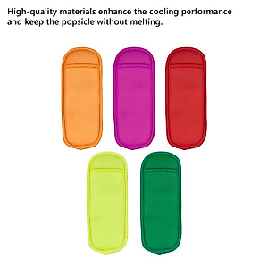 Dohia Reusable Popsicle Holders Ice Popsicles Bags Ice Pop Sleeves Antifreezing Sleeves D1-2306-BGT
