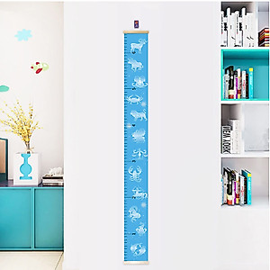 by Unbranded Growth Chart for Kids,Upgrade Removable Baby Growth Chart for Wall with Marker Stickers,Hooks,Canvas Height Measuring Rulers for Boys Girls (Dinosaur)
