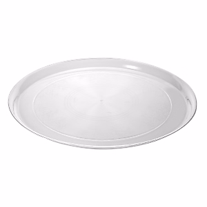 Fineline Settings Platter Pleasers Clear Supreme 18" Round Tray 25 Pieces