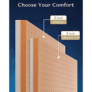 BedStory Memory Foam Mattress Topper Full - 4 Inch Copper Infused Bed Toppers - High Density Foam and Premium Soft Cover, CertiPUR-US Certified