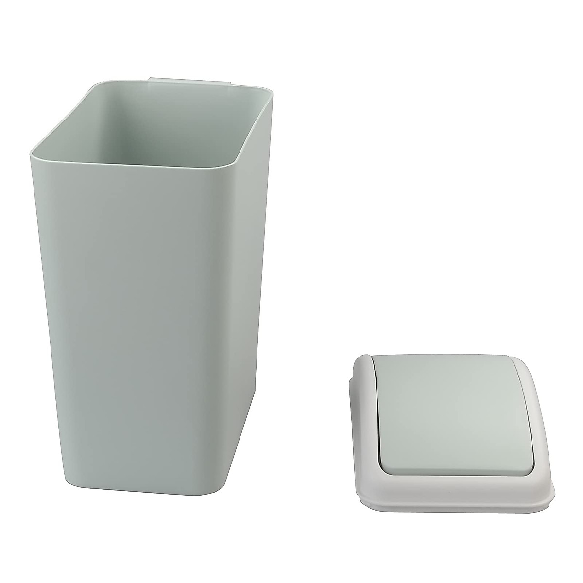 Kekow 4.5 Gallon Small Plastic Trash Can, Swing Lid Waste Can, Blue