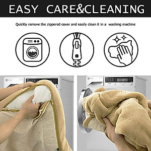 Ameritex Pet Dog Bed Coral Fleece Furniture Cover with Anti-Slip Back Suitable for Bed and Sofa Super Soft (Large-46 x30, Grey)