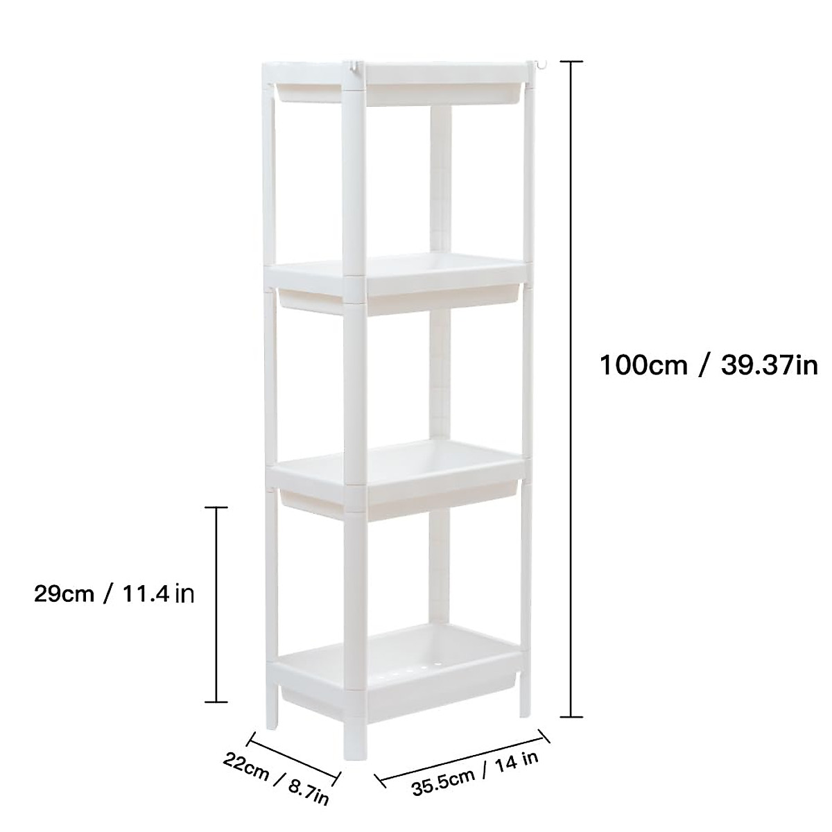HIEEY 2 Pack Under Sink Organizer,2-Tier Bathroom Organizer,Multi-Purpose Under Sink Shelf Organizer,Bath Collection Baskets with Hooks for Bathroom Kitchen Countertop and Cabinet