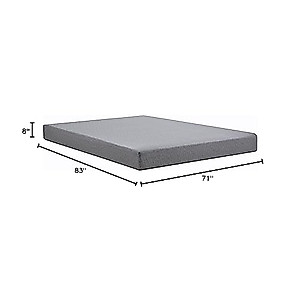 Linenspa 8 Inch Gel Memory Foam Mattress, Plush, California King