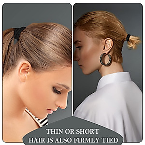 ADRIONE Black Hair Ties No damage 280 Pack, 4MM Hair Bands for Women's Hair Elastic Ponytail Holders No Damage Hair Ties Elastic Hair Ties Bulk Hair Ties for Women Pony Tails Hair Ties for Thick Hair