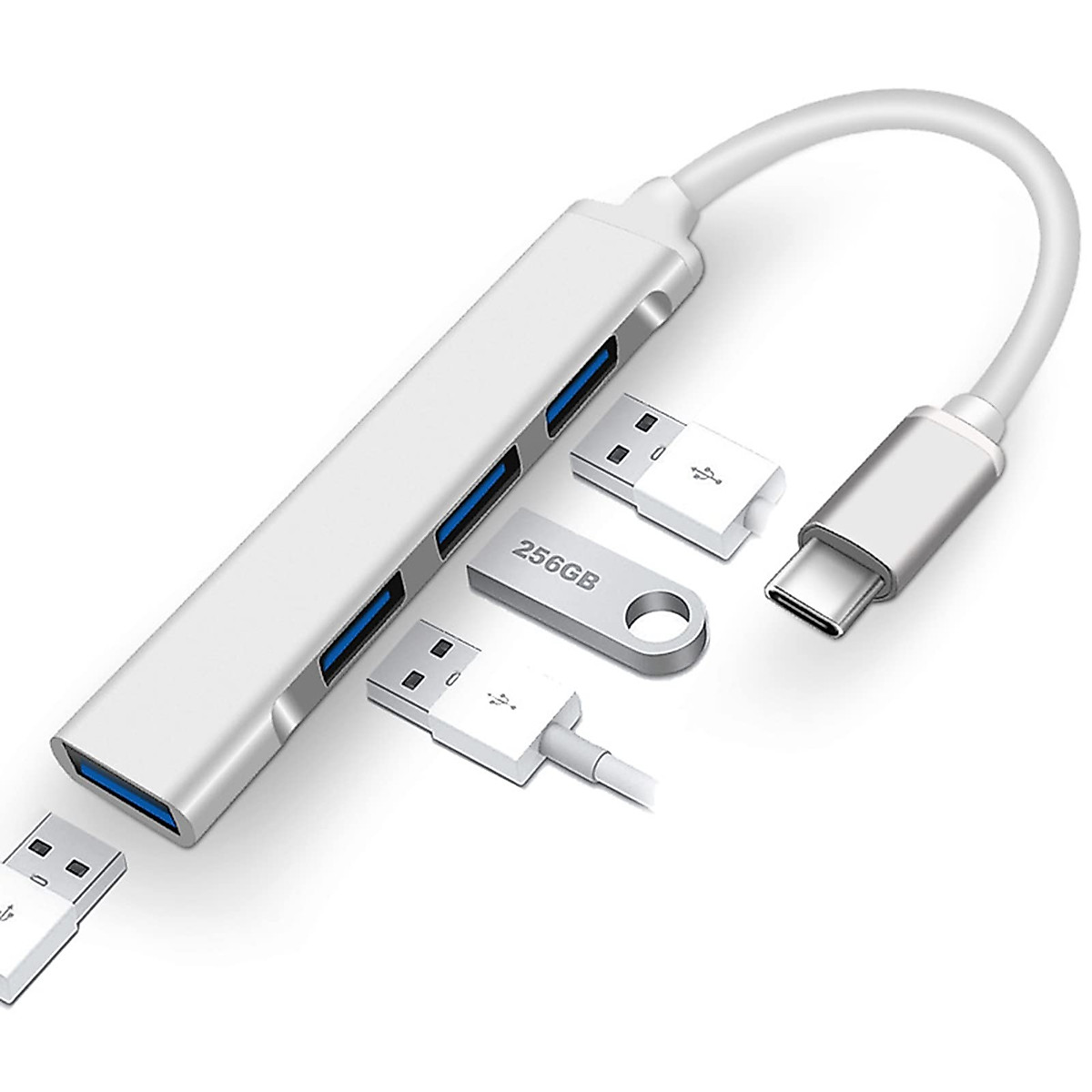 Newrys Monitor Adapter Multi-use Anti-Fingerprint Efficient Multi Monitor Adapter Reliable Silver Type C