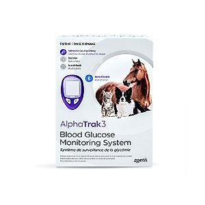 AlphaTrak 3, 8 Piece Pet Blood Glucose Monitoring Kit for Diabetic Cats, Dogs, and Horses All-in-One Solution for in-Clinic Or at Home, with Digital Results