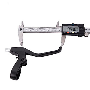 WAKE Bicycle Brake Levers 2pcs Mountain Bike Brake Handles 4 Finger 2.2cm Diameter for Most Bicycle, Road Bike, MTB, BMX, Cycling (Aluminum Alloy, Black)