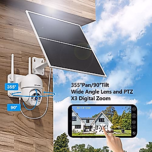 SOLIOM 4G LTE Cellular Security Camera [24/7 Recording] with 20W Solar Panel, 20000mAh Battery,360° Pan Tilt,Spotlight Color Night Vision,2 Way Talk,PIR Motion Detection,No WiFi,IP66, SL800-4G