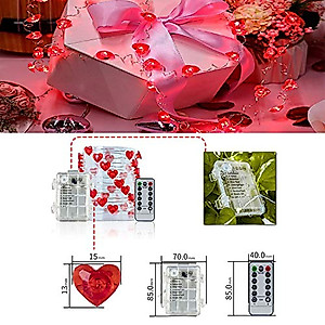 DmHirmg Valentine's Day String Light Party Decorations,Valentines Decorations Lights Operated for Holidays and Valentines Day Party Favors Supplies (USB & Battery Charge)
