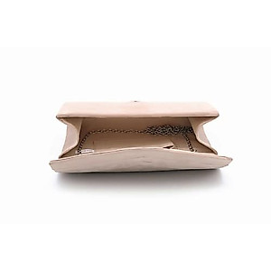 Elegant Evening Bag for Women, Velvet Envelope Evening Purses Crossbody Shoulder Clutch Bag (Small,Silver)