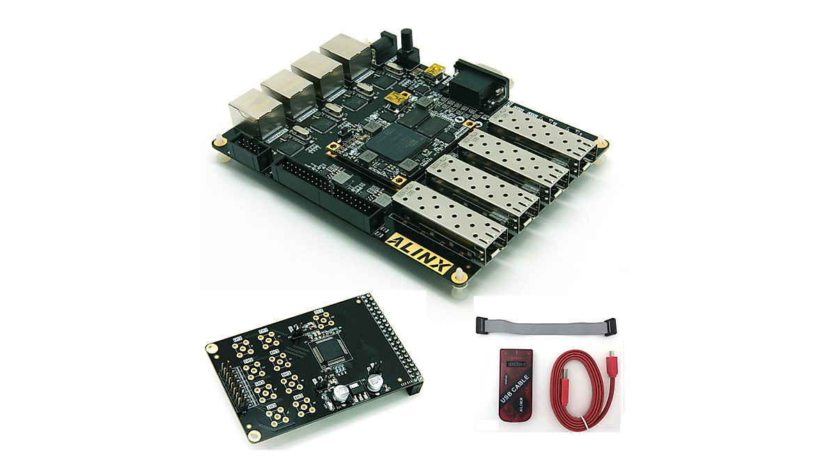 ALINX Artix-7 FPGA Board: XC7A100T, 4 Eth, 4 SFP