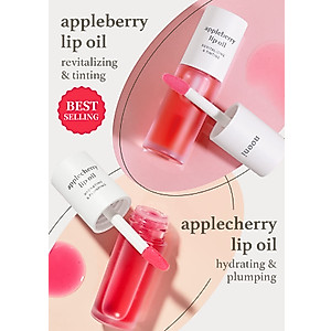 NOONI Appleseed Lip Oil Set - Appleberry & Applecherry | with Apple Seed Oil, Lip Oil Duo, Lip Stain, Long-Lasting, Plumping, Gift, Gift Sets, For Chapped and Flaky Lips
