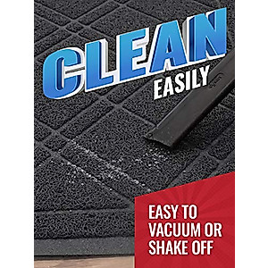 Iprimio Cat Litter Box Mat 42x36 Black | Cat Litter Trapping Mat, Mesh Mat Catches Litter, Repels Odor, Easy Clean Non Slip Kitty Litter Trapper Mats
