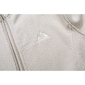 GIMECEN Women's Lightweight Full Zip Soft Polar Fleece Jacket Outdoor Recreation Coat With Zipper Pockets Large