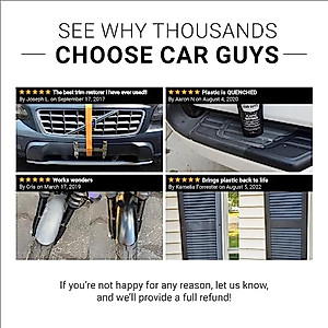 CAR GUYS Plastic Restorer | Bring Plastic, Rubber, and Vinyl Back to Life! | User Friendly Trim Restorer | Safe Auto Detailing Supplies | 8 Oz Kit with Foam Applicator