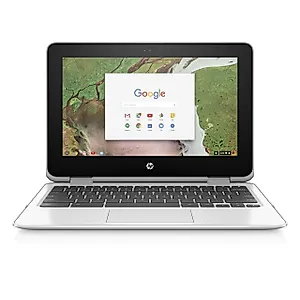 HP 11-ae051wm 11.6” X360 Touchscreen Chromebook - Intel Celeron N3350 1.1GHz 4GB RAM 64GB eMMC Snow White (Renewed)