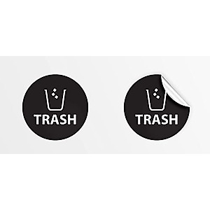 Luloop Designs - Recycle Trash Compost Stickers for Cans, Compost Bin, Recycle Bin, Metal Trash Can or Plastic Trash Can at Home, Kitchen or Office (5 x 5 Inches) - Premium Vinyl Sticker