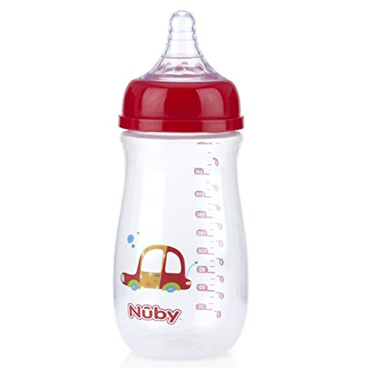 Nuby Tritan Wide Neck Non-Drip Bottles with Anti-Colic Air System: 9oz./ 270 Ml, 3 Pack, 3M+, Multi