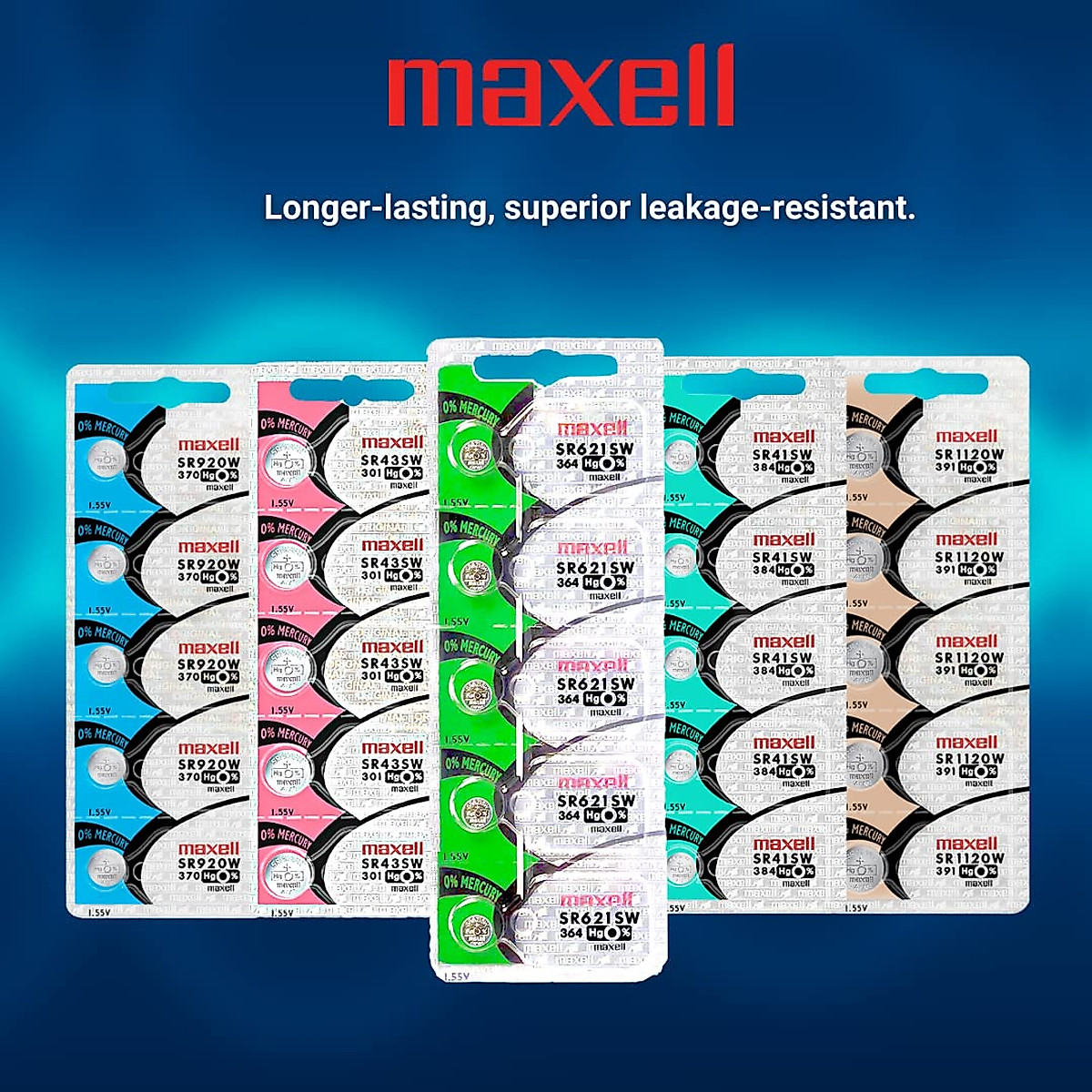 Maxell Genuine/Original Button Cell 364/SR621SW AG1 / Cell Battery (Ideal Use for Your Flashlight, Watches, Calculators, Cameras, Remote Control, Toys, and