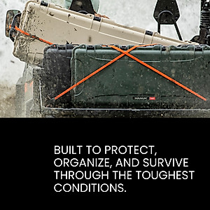 NANUK 909 Hard Case with Customizable Cubed Foam, IP67 Waterproof & Crushproof, Rugged Construction for Ultimate Protection, Made in North America – Tan (12.6” x 9” x 4.4”)
