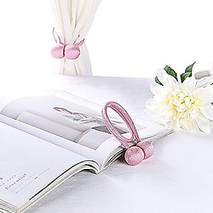 BalsaCircle 2 Pink Magnetic Tie Backs Metal Window Curtains Holdbacks - Wedding Reception Party Home Window Decorations Supplies