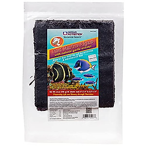 Ocean Nutrition Seaweed Selects Red Marine Algae Fish Food 50-Sheets 5.1-Ounces (150 Grams)