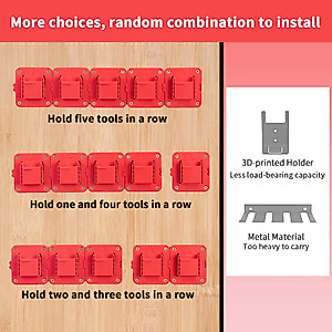 5 Packs Tools Drill Mount Holder, Fit for V20 Craftsman 20V Li-ion Drill Tools Holder Dock Hanger with 20 Screws(No Tool)