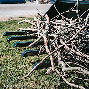 Titan Attachments 21" Fork Length Clamp-On Debris Forks V2, Fits 48" Loader Buckets, Skid Steers, Rated 2,500 LB Capacity