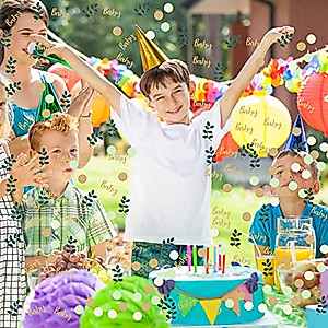 Thinp Confetti Tissue Sprinkle Confetti Dount Baby Shower Decorations Confetti Champaign Gold Ivory Sage Green Table Scatter Confetti for Ice Cream Theme Party Birthday Party Wedding Decoration 20g