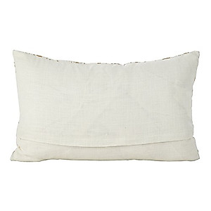 SARO LIFESTYLE 1612.GL1422B Distressed Metallic Foil Design Cotton Down Filled Throw Pillow, 14" x 22", Gold